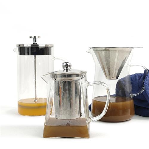 Custom Glass Teapots With Stainless Steel Infuser - Raylon