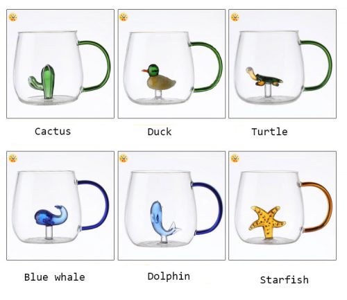 Custom Clear 3D Pattern Glass Cups With Handle Wholesale - Raylon