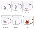 Custom Clear 3D Pattern Glass Cups With Handle Wholesale - Raylon