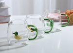 Custom Clear 3D Pattern Glass Cups With Handle Wholesale - Raylon
