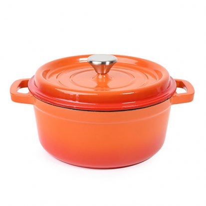 24cm Orange Enamel Cast Iron Casserole Dish - in Stock - Raylon