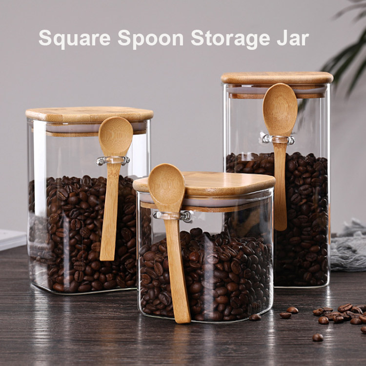 Innovative Storage: Square Spoon Tea Storage Jar - Raylon